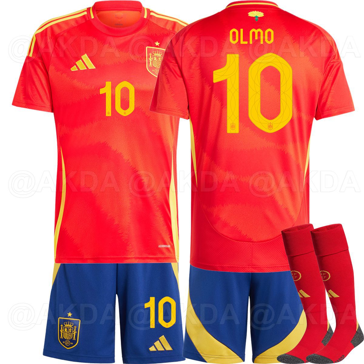 UEFA EURO 2024 Kids & Mens Spain National Team Home Football Kits ...