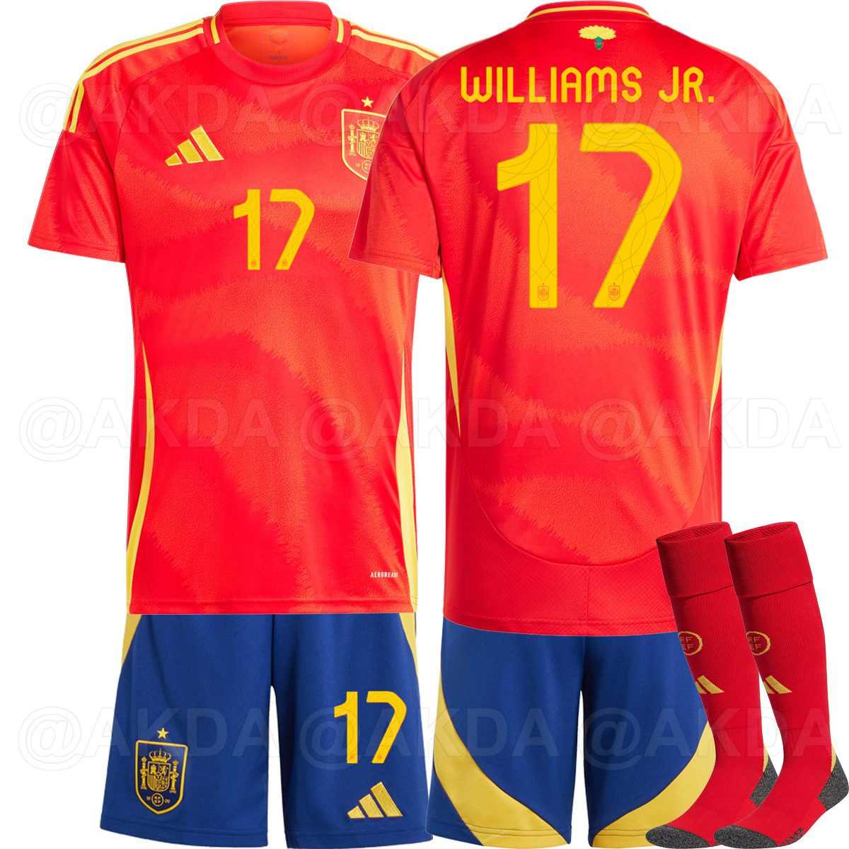 UEFA EURO 2024 Kids & Mens Spain National Team Home Football Kits ...