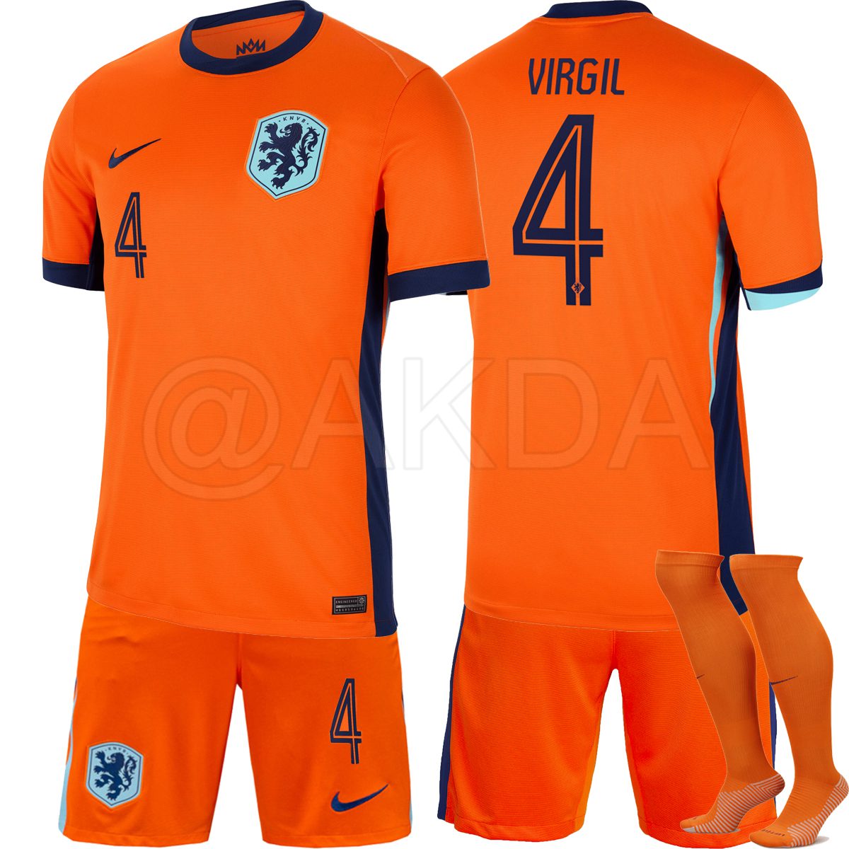 2024 Kids & Mens National Teams Netherlands Home and Away Football Kits ...