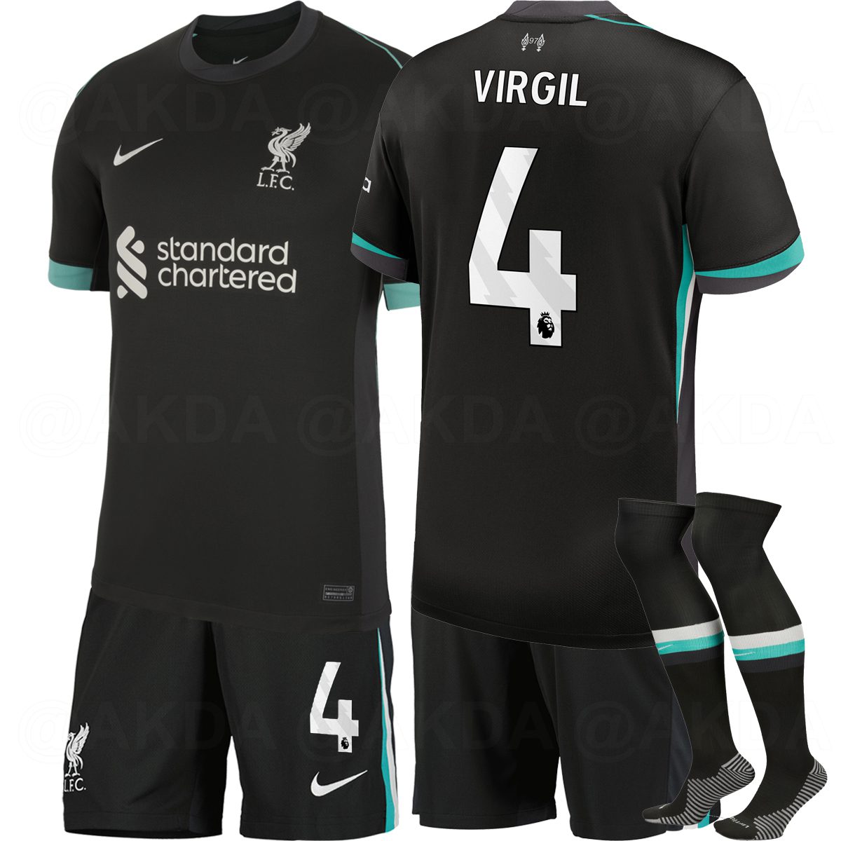 2024-25 Kids & Mens Liverpool Away Football Kits 24-25 LFC Strip ...